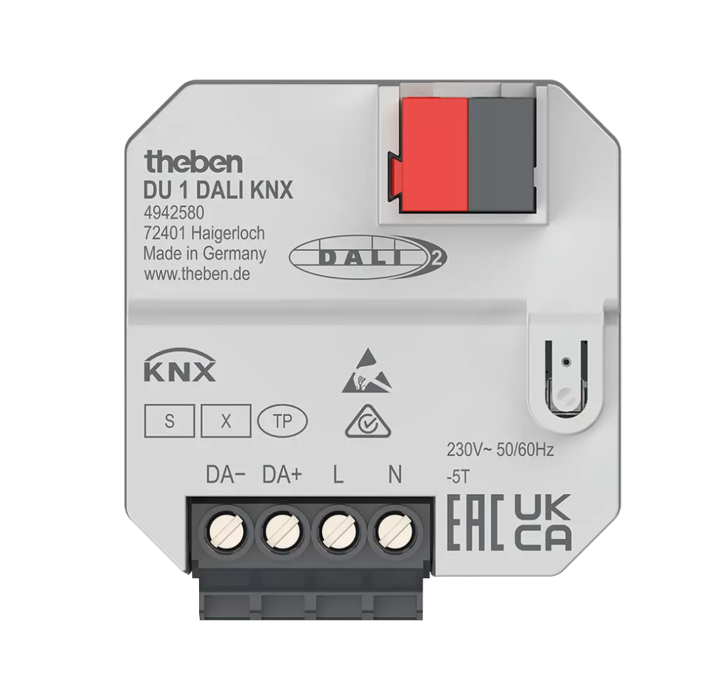 KNX mini DU1 Dali, broadcast 1x30 ECG m/2 inng. (temp) - Instell